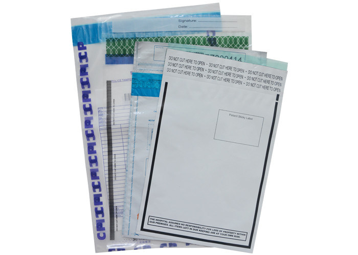 Custom Logo Tamper Proof Plastic Bank Deposit Bags Level 1 to level 4