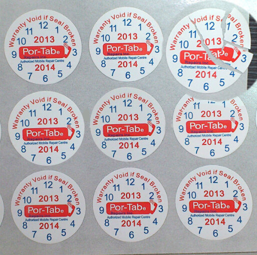 Special Broken Ultra Tamper Proof Stickers , Irremovable Security Seal ...