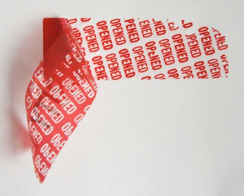 Fast Food Carton Printable Security Labels With OPENED Hidden Message